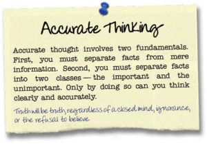 Accurate Thinking - 17 Principles Poster